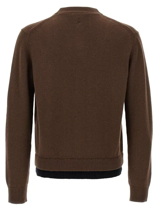 JW Anderson Contrast Layered Cardigan - Brown