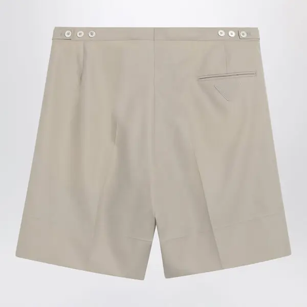 Prada Cotton Bermuda Shorts - Cream