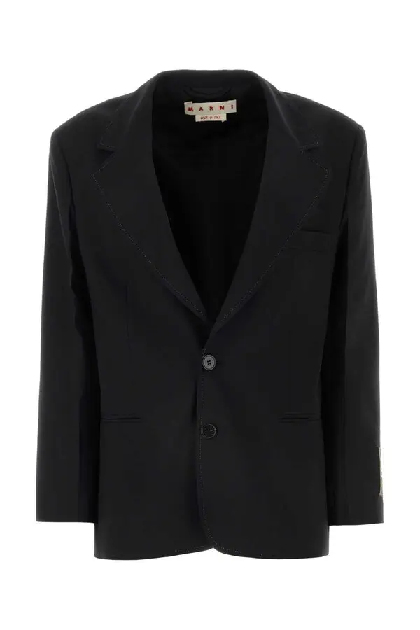 Marni Polyester Stretch Blazer - Black