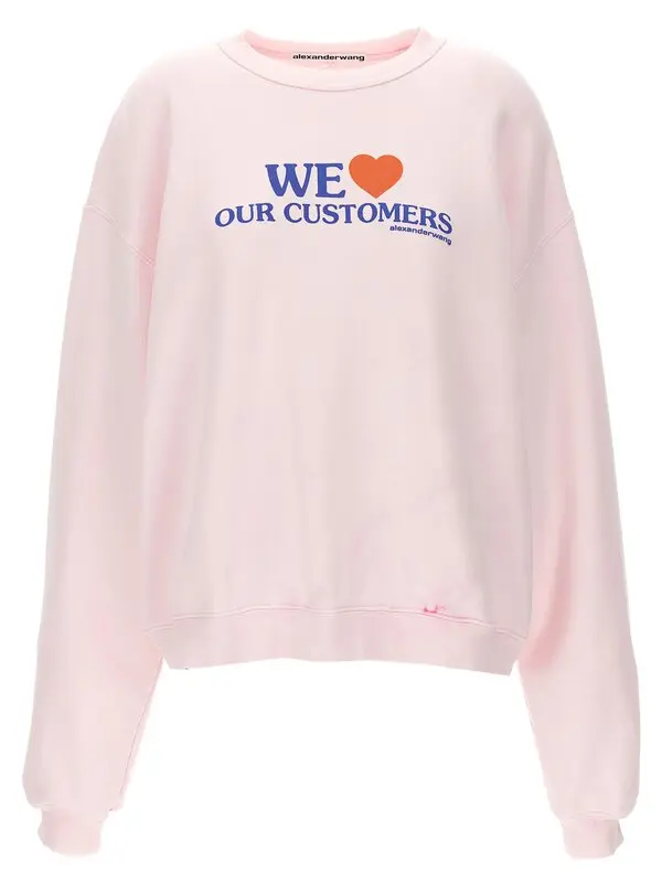 Alexander Wang We Love Our Customers' Sweatshirt - Pink