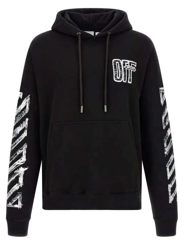 Off-White Motion Arrow Skate' Hoodie - Black