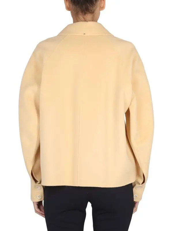 Max Mara Pink Short Coat - Cream