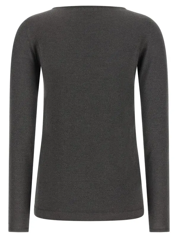 Brunello Cucinelli Metallic Knit Pullover - Gray
