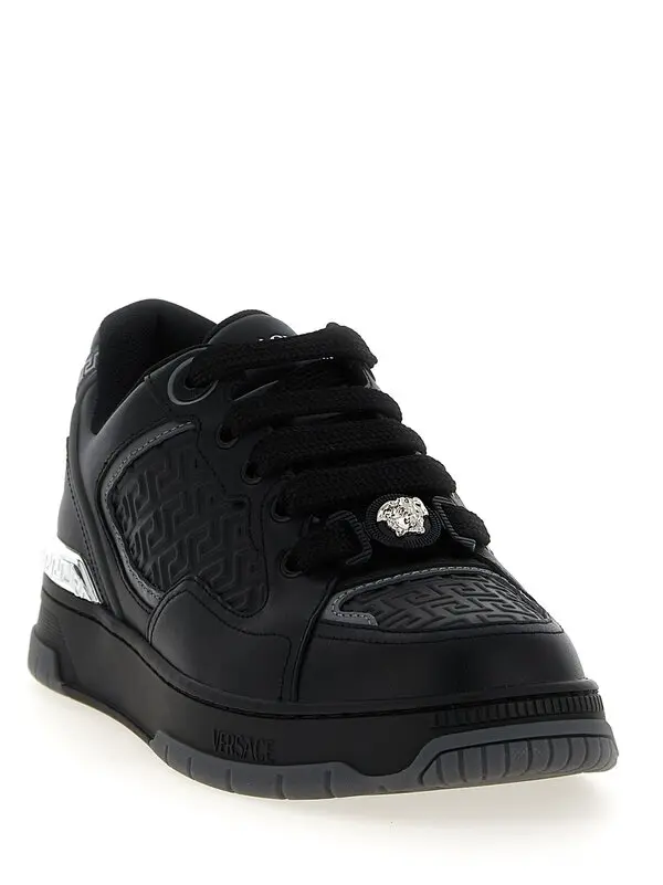 Versace Biggie Basket Leather Sneakers