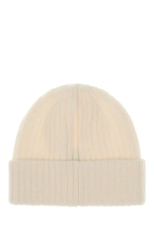 GOLDEN GOOSE Ribbed Knit Beanie With Logo Patch - Multicolor