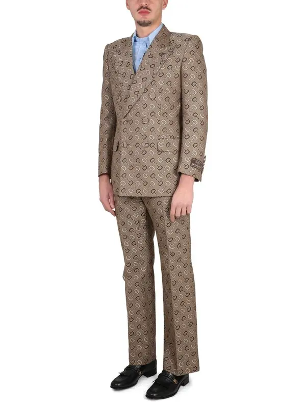 Gucci Maxi Clamp Pattern Cotton Jacket