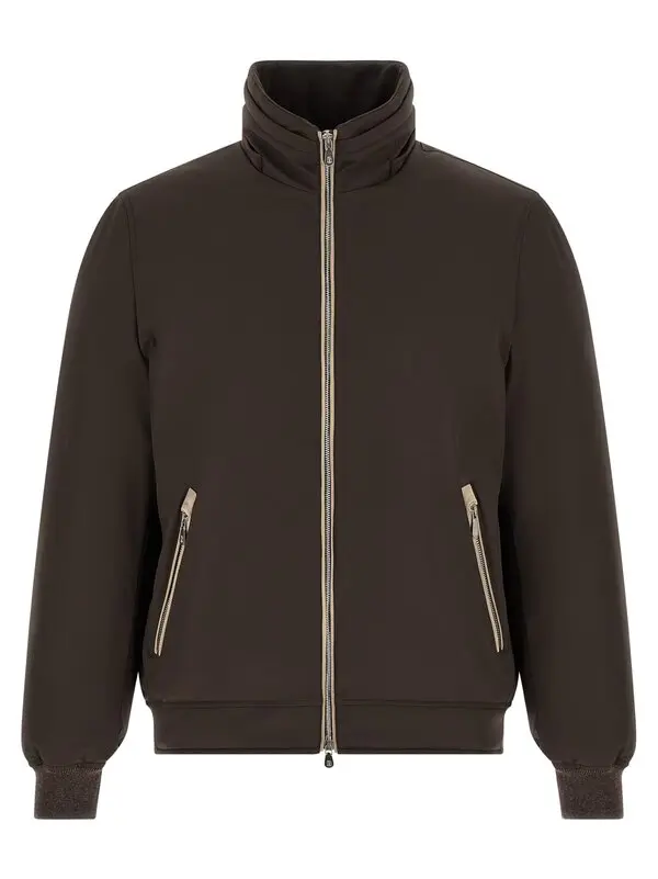 Brunello Cucinelli Detachable Hood Down Jacket - Brown