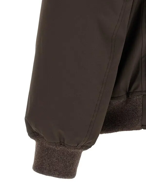 Brunello Cucinelli Detachable Hood Down Jacket - Brown