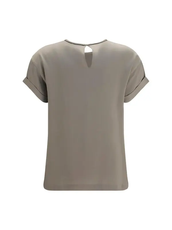 Brunello Cucinelli Silk Blouse - Cream