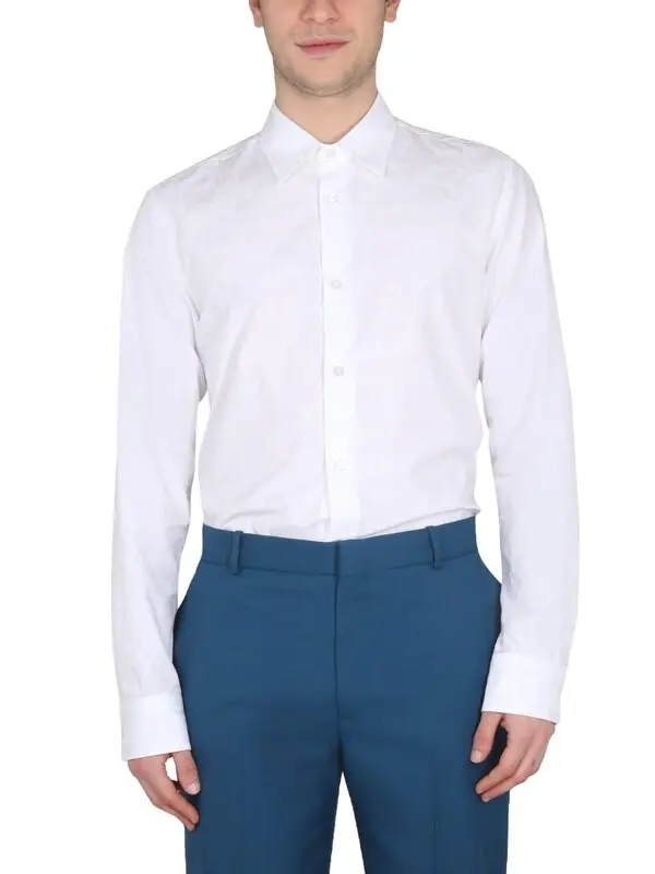 Alexander McQueen Graffiti Logo Shirt - White