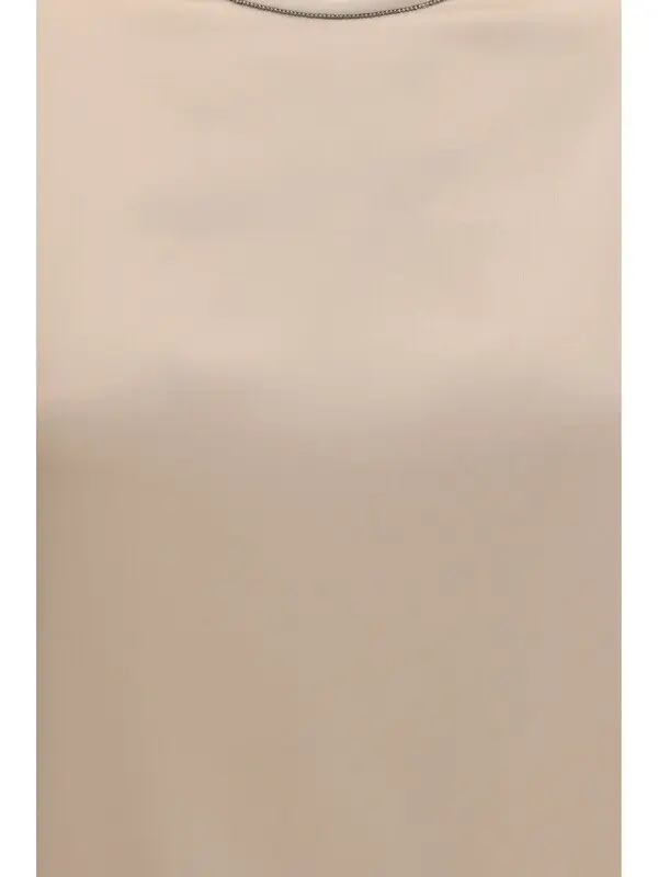 Brunello Cucinelli Silk Blouse With Monili Chain
