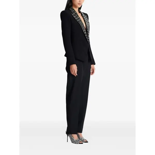 Balmain Embroidered Lapel Blazer