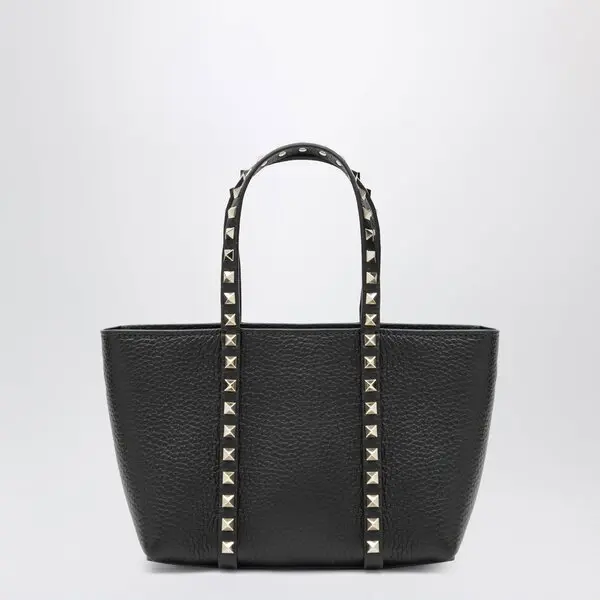 Valentino Garavani Rockstud Bag In Grained Calfskin - Black