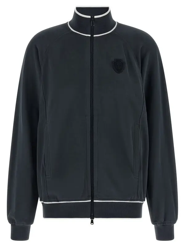 Brunello Cucinelli Heraldic Patch Sweatshirt - Blue