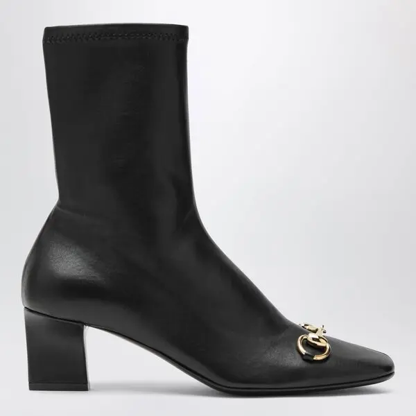Gucci Signora Ankle Boots With Horsebit - Black