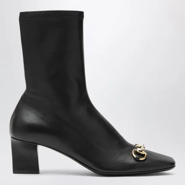 Gucci Signora Ankle Boots With Horsebit - Black