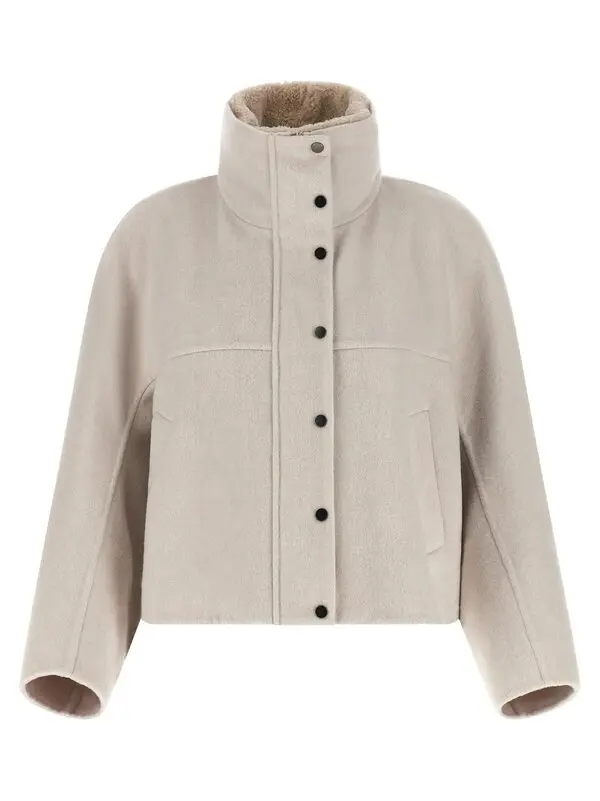 Brunello Cucinelli Cropped Coat - Gray