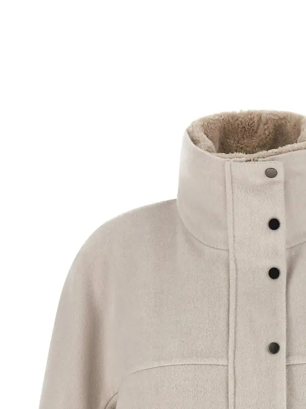 Brunello Cucinelli Cropped Coat - Gray