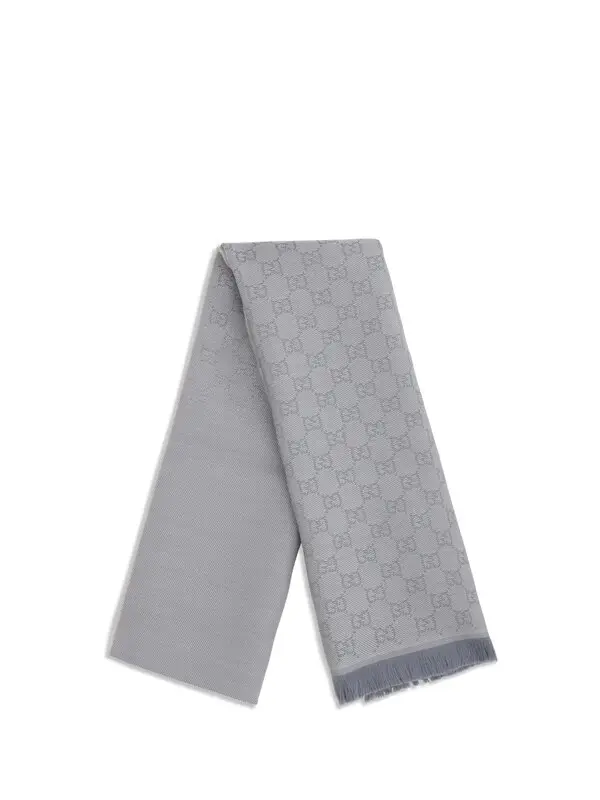 Gucci Gg Supreme Embroidered Wool Scarf