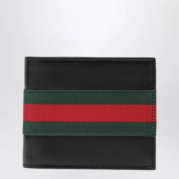 Gucci Web Trademark Bi-fold Wallet - Black