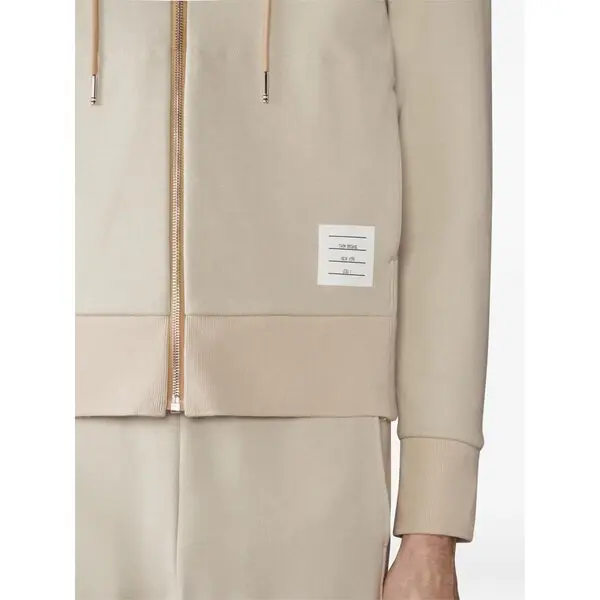 Thom Browne 4-bar Signature Hoodie - Cream