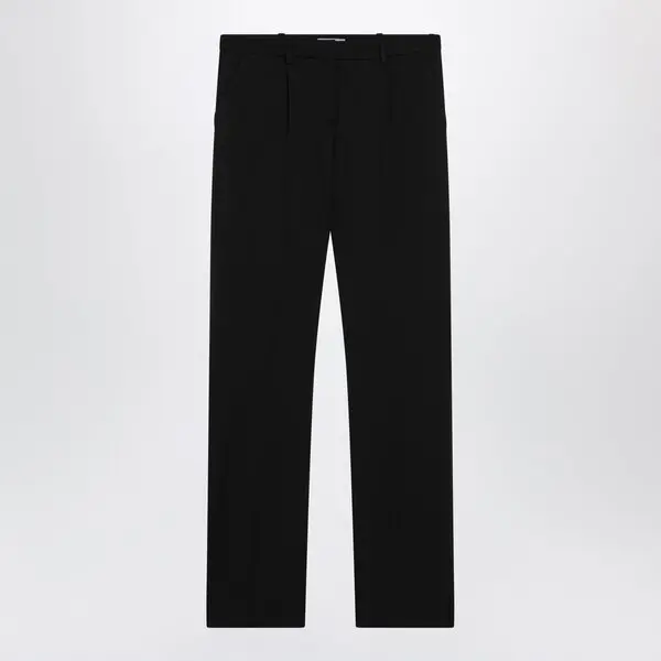 Balenciaga Slim Tailored Trousers In Stretch Wool Twill - Black