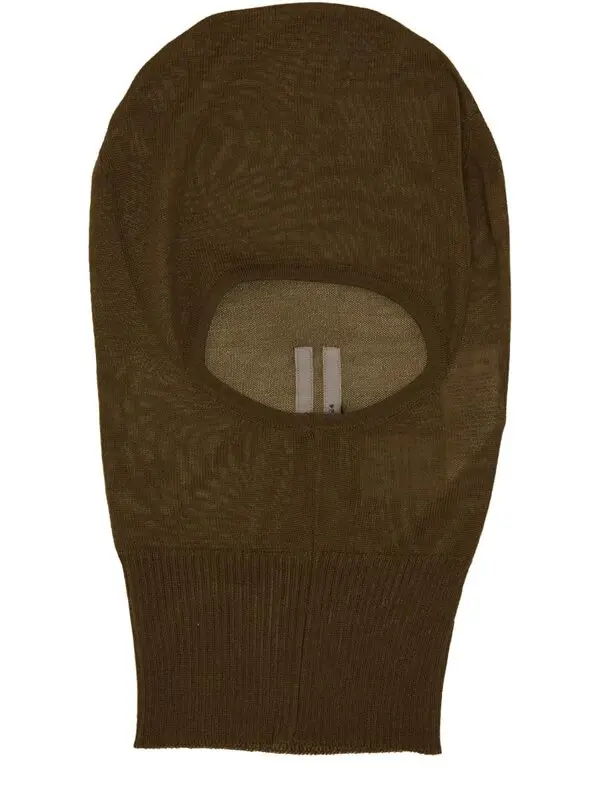 Rick Owens Knitted Cashmere Balaclava - Brown