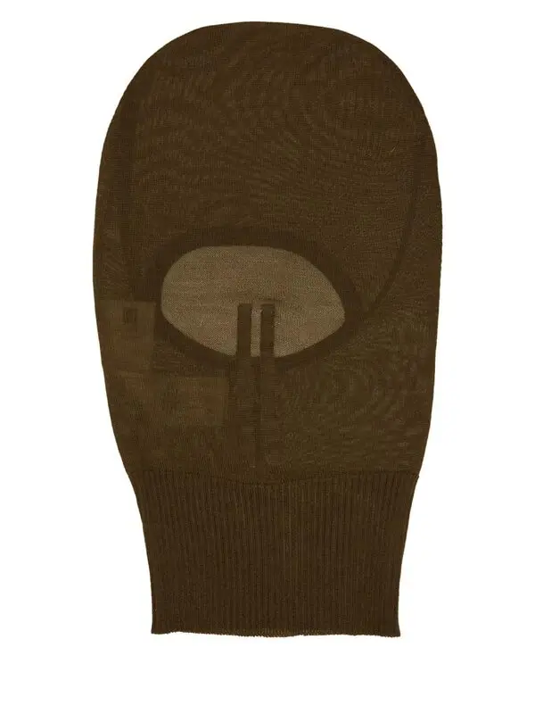 Rick Owens Knitted Cashmere Balaclava - Brown