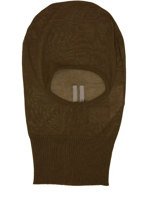 Rick Owens 100% Cashmere Knitted Balaclava - Brown