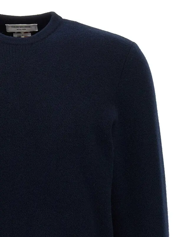 Thom Browne Rwb Intarsia Wool Sweater - Blue