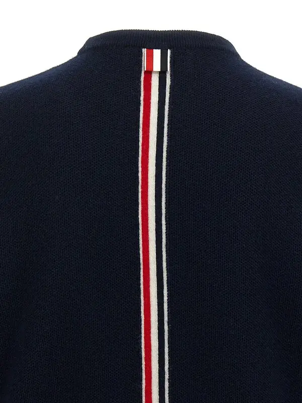 Thom Browne Rwb Intarsia Wool Sweater - Blue