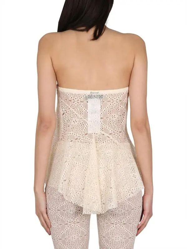 Dsquared2 Ibiza Lace Embroidered Tube Top - Multicolor