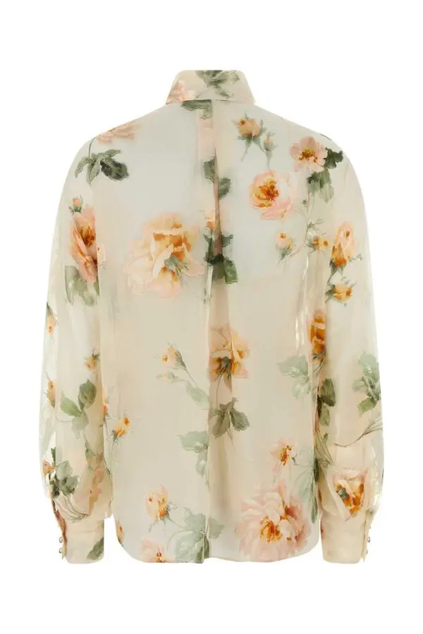 Zimmermann Embroidered Viscose Blend Carousel Shirt