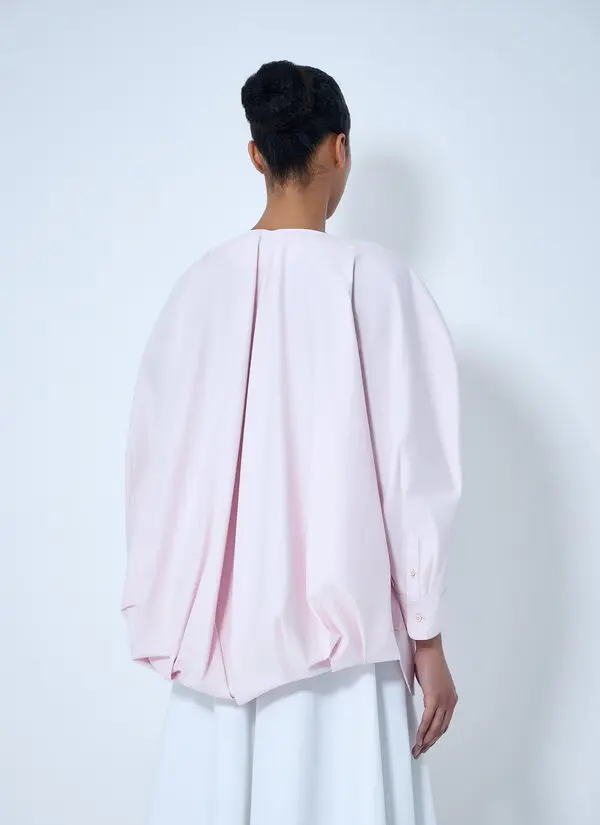 Jacquemus Structured Cotton Poplin Blouse - Pink