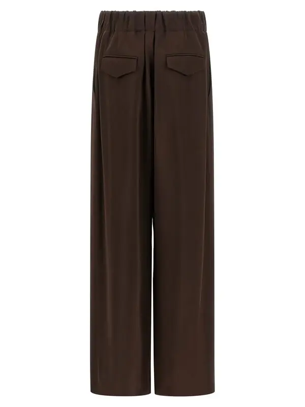 JIL SANDER Fluid Viscose Pants - Brown