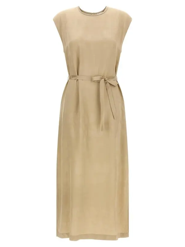 Peserico Fluid Viscose Dress - Cream