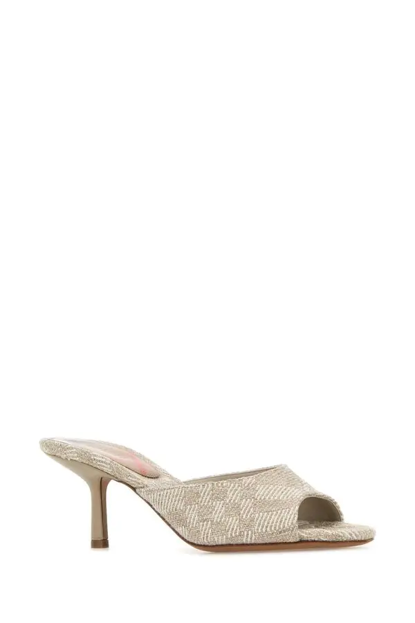 Burberry Embroidered Fabric Mules - Multicolor