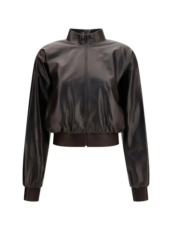 Gucci Soft Nappa Bomber Jacket - Brown
