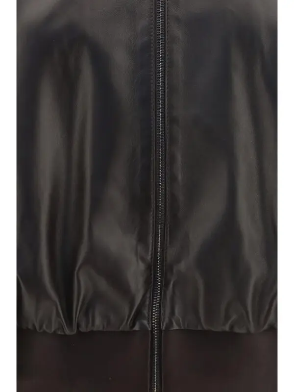 Gucci Soft Nappa Bomber Jacket - Brown