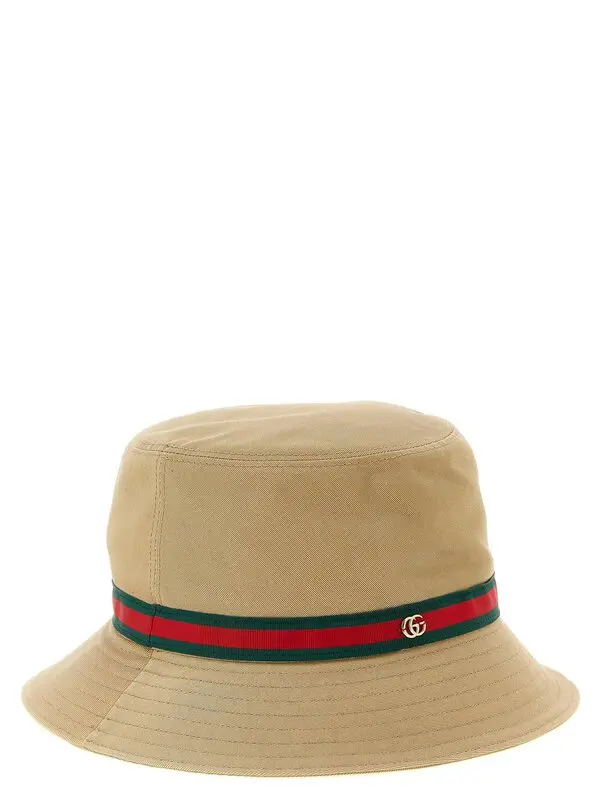 Gucci Web Tape Bucket Hat - Cream