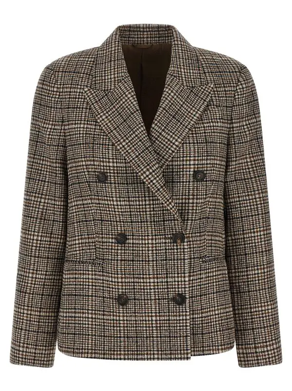 Brunello Cucinelli Double-breasted Blazer - Cream