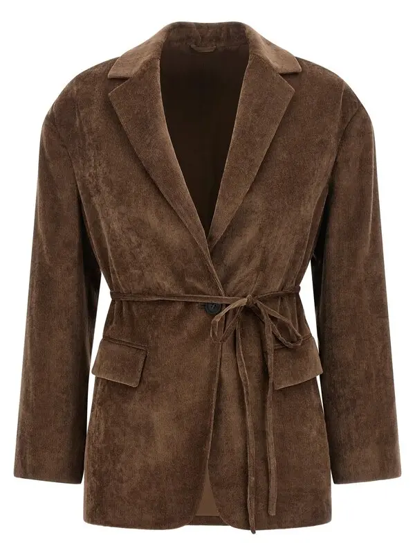 Brunello Cucinelli Velvet Blazer - Brown
