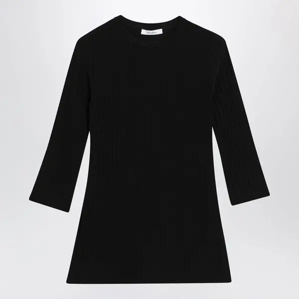 Max Mara Ribbed Crewneck Sweater - Black