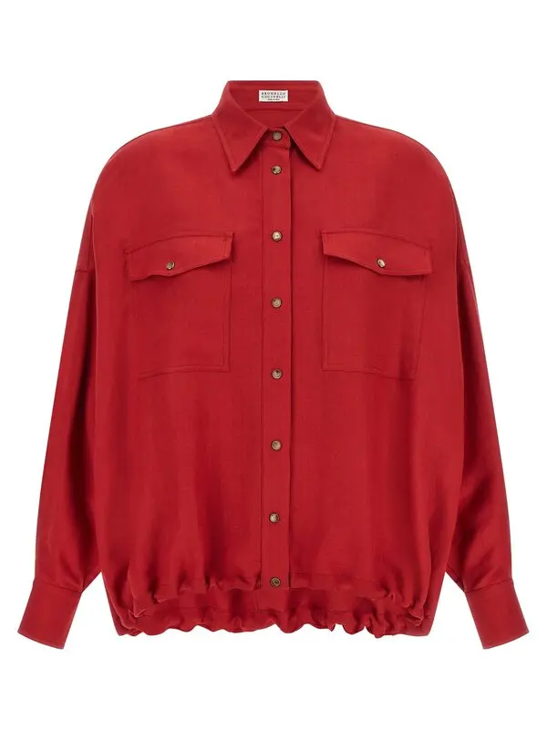 Brunello Cucinelli Twill Shirt - Red