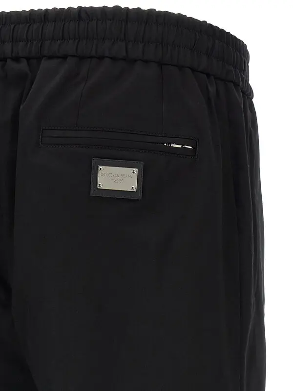 Dolce & Gabbana Logo Plaque Pants - Black