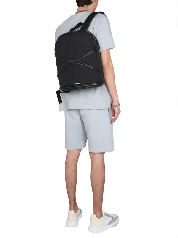 Alexander McQueen Bermuda Shorts With Graffiti Logo Print