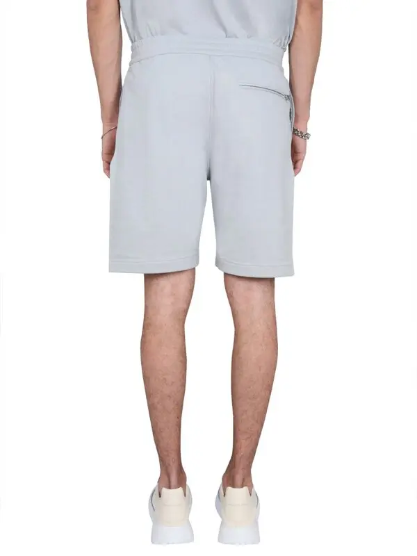 Alexander McQueen Bermuda Shorts With Graffiti Logo Print