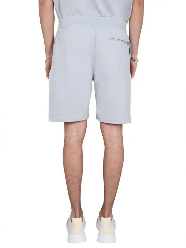 Alexander McQueen Bermuda Shorts With Graffiti Logo Print - Multicolor