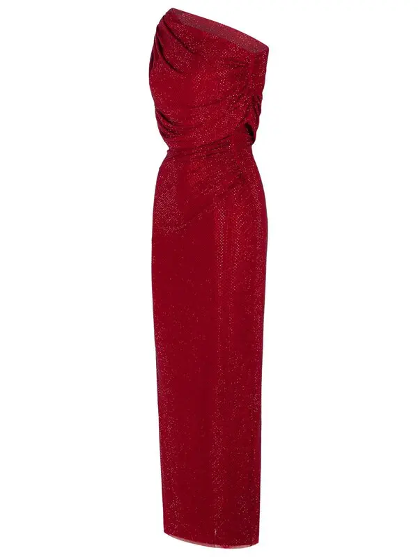 SELF-PORTRAIT Burgundy Polyester Dress