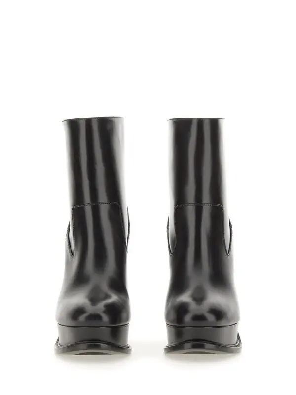 Alexander McQueen Leather Platform Boots